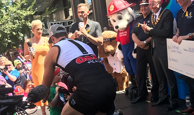 Alex saves his hero, Travis Boak