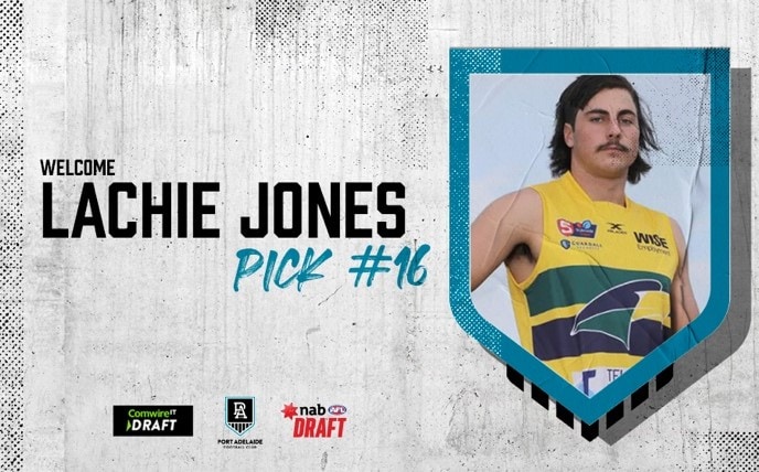 Port Adelaide secure Lachlan Jones with pick 16