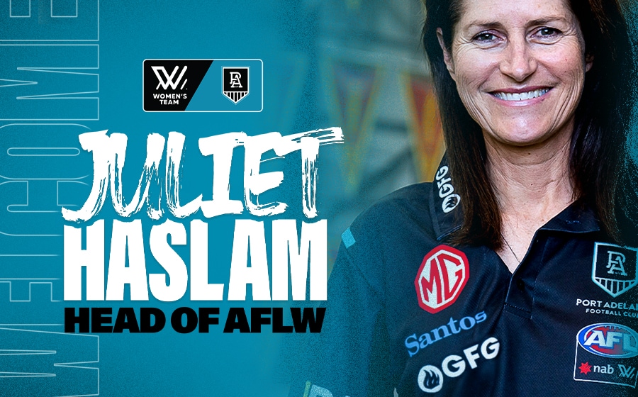 Port Adelaide appoints Juliet Haslam as Head of AFLW program