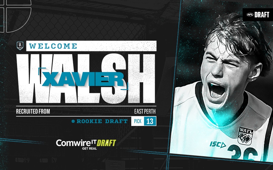 Port Adelaide welcomes Walsh through Rookie Draft