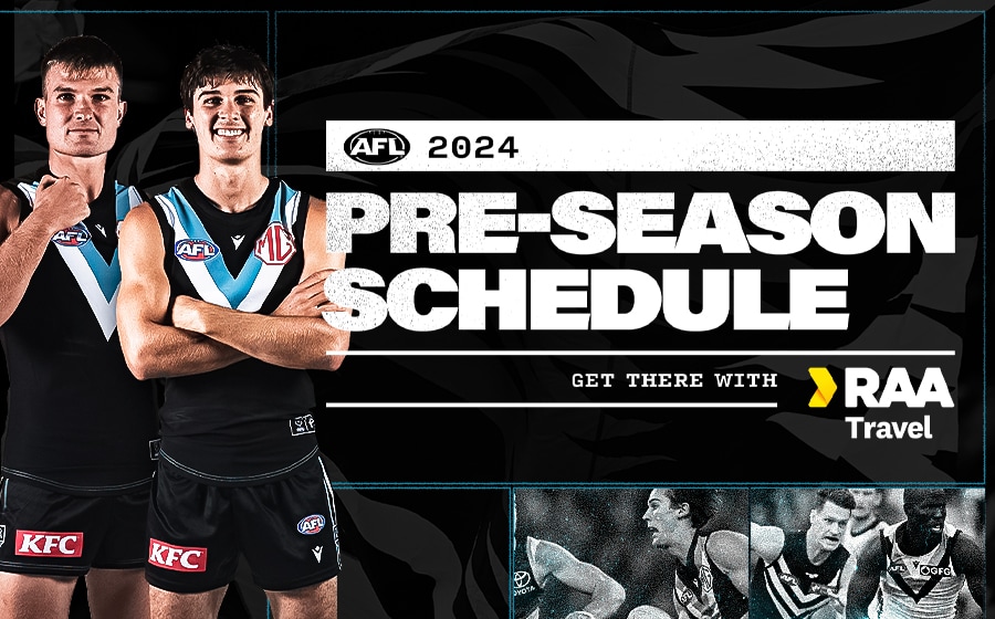 Port Adelaide's 2024 pre-season fixture announced