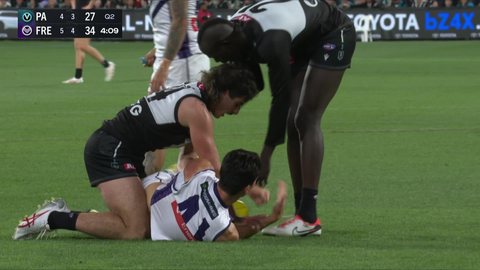 Lachie Jones ignites crowd with gutsy rundown tackle | PTV