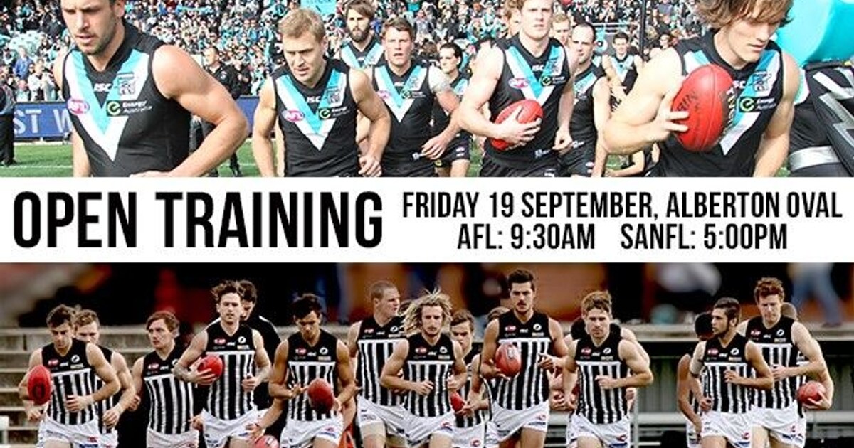 Two open training for supporters at Alberton Oval on Friday