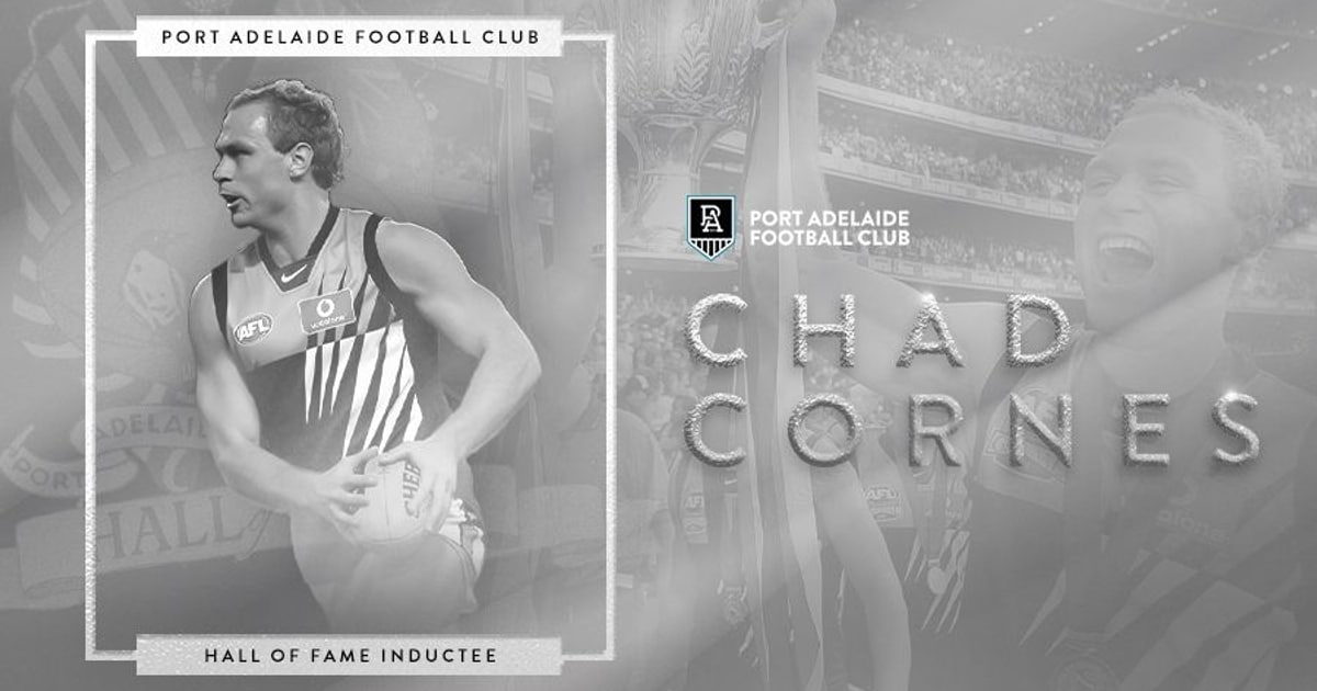Premiership hero Chad Cornes inducted into Port Adelaide Football Club ...