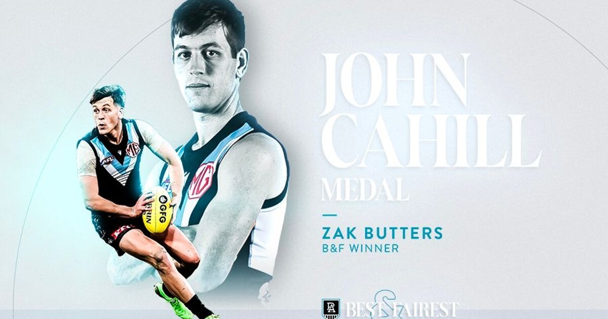 Butters takes out first John Cahill Medal