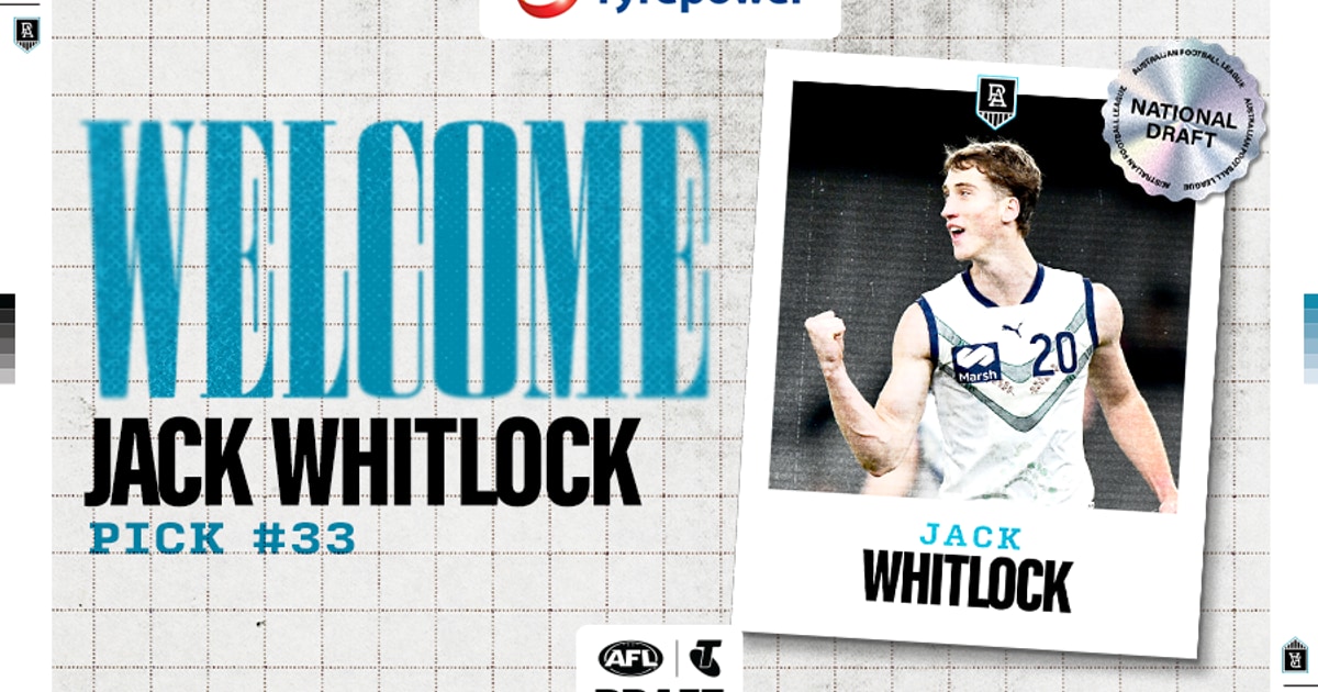 Athletic key forward Jack Whitlock selected with pick 33